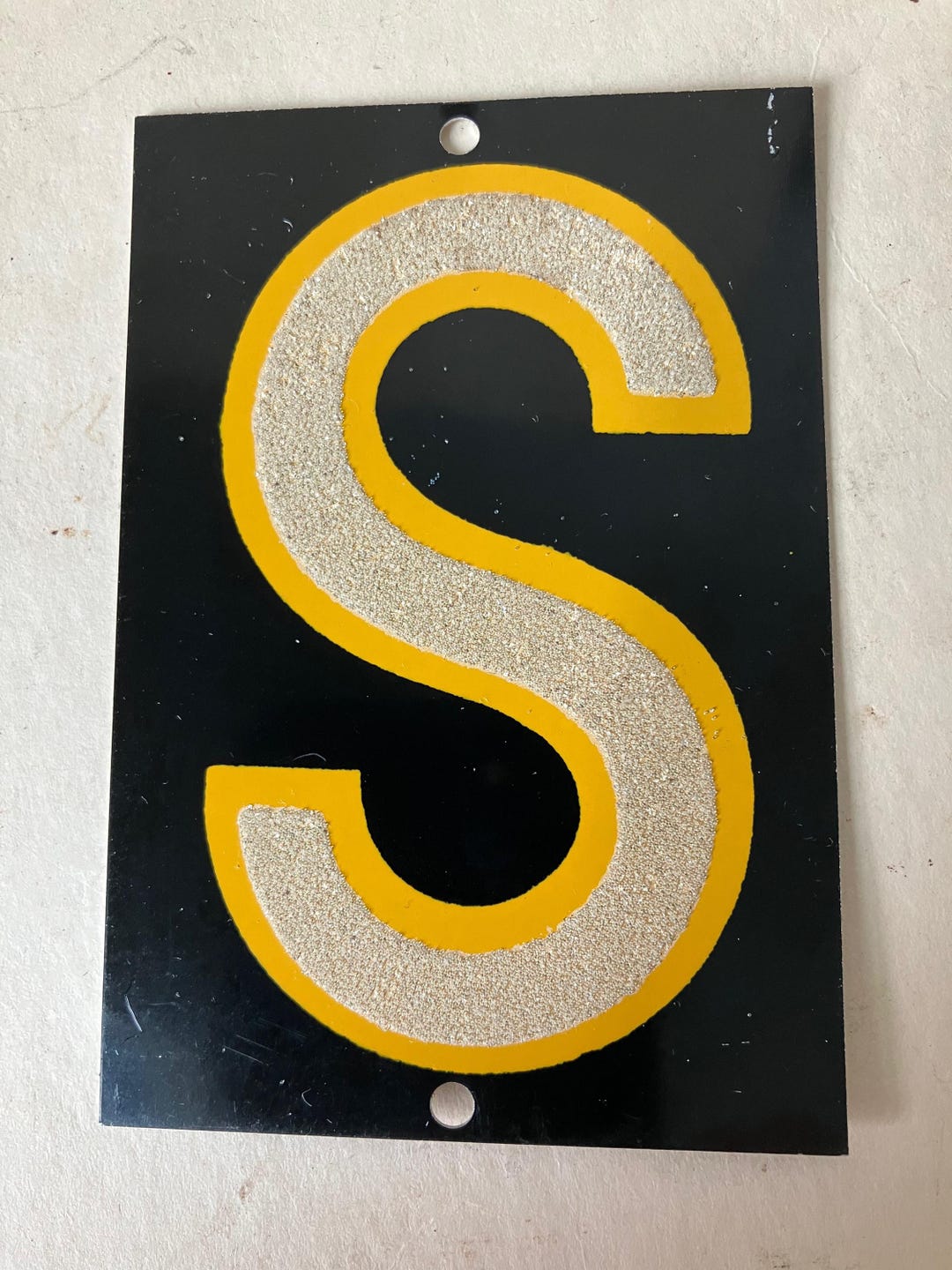 Vintage Reflective Letter S Metal Sign Letter - Etsy