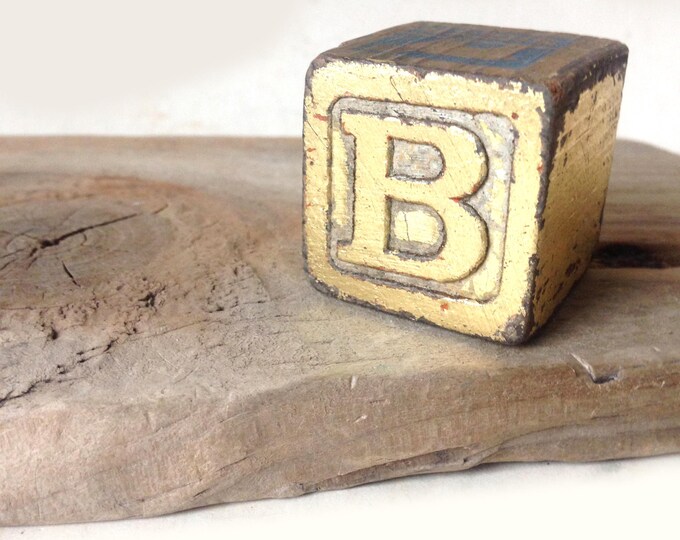 Vintage Alphabet Block Letter B and X Partial Gold Leaf - Etsy