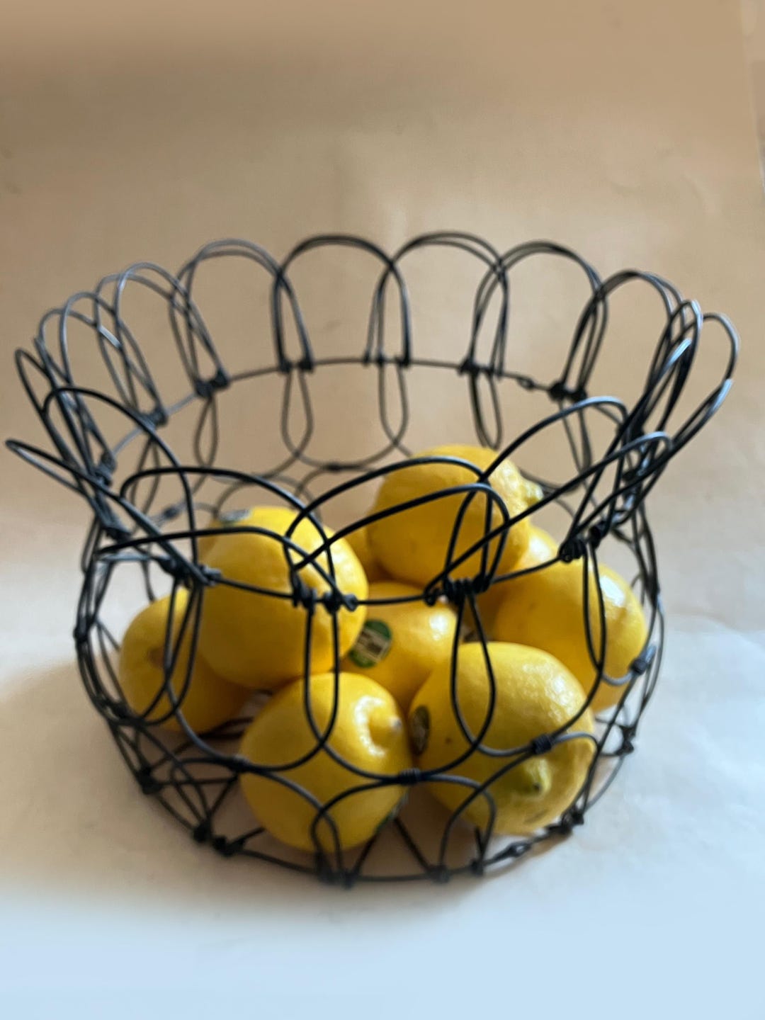 Vintage Heavy Gauge Collapsible Wire Basket - Etsy