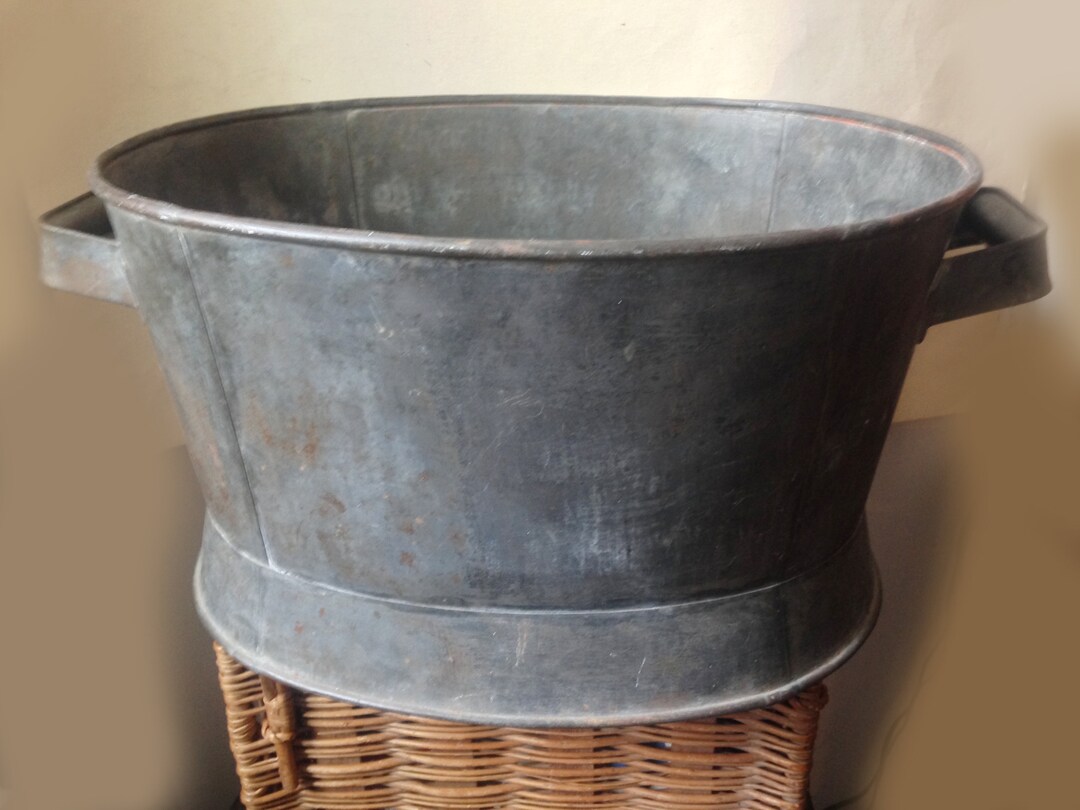 Antique Tole Metal Footbath With Handles - Etsy