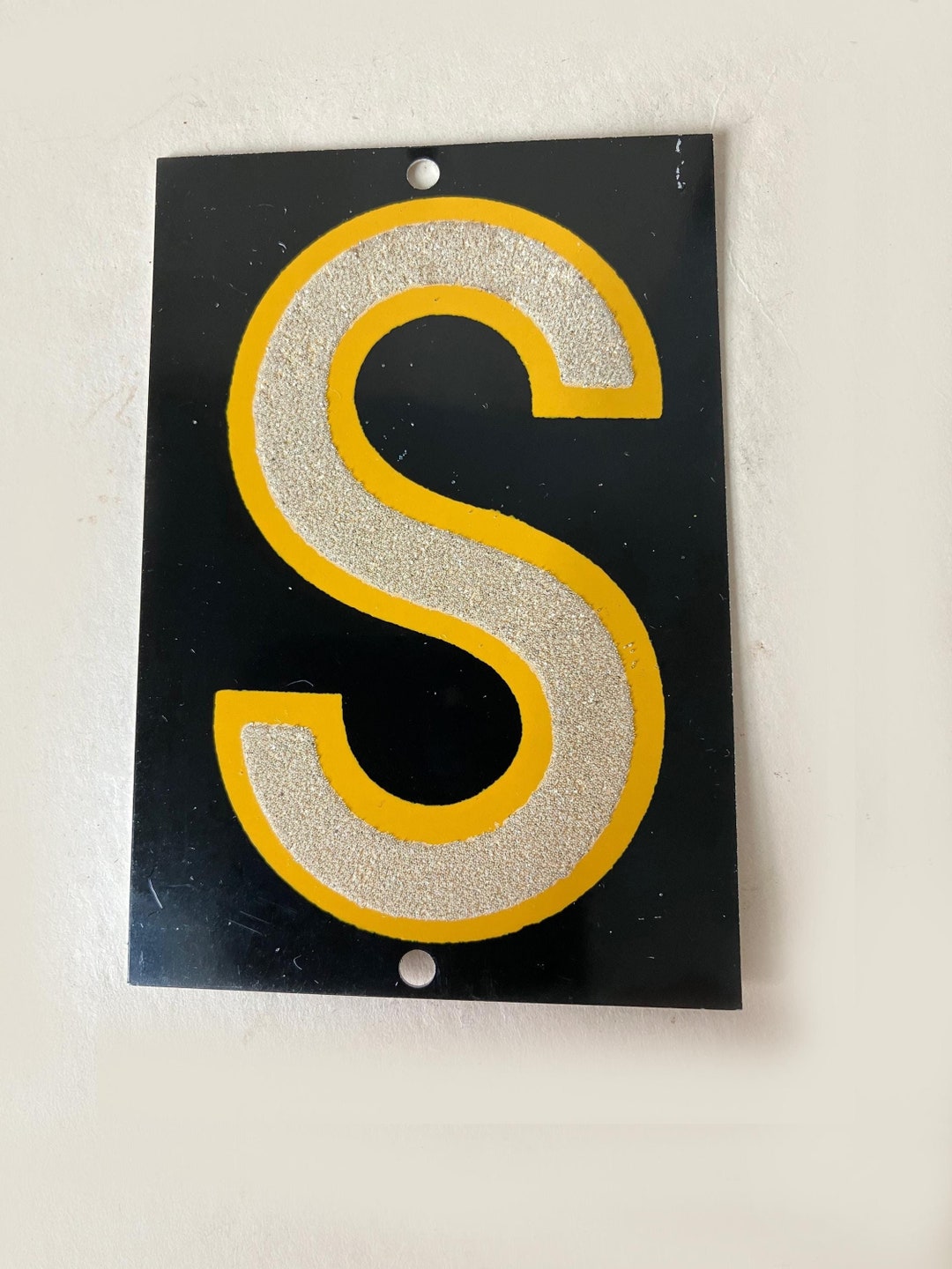 Vintage Reflective Letter S Metal Sign Letter - Etsy