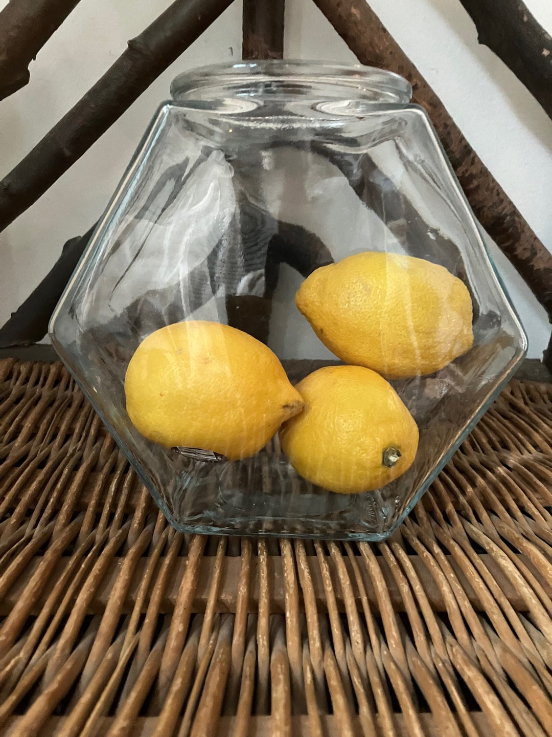 Vintage Libbey Clear Glass Hexagonal Fish Bowl Terrarium - Etsy