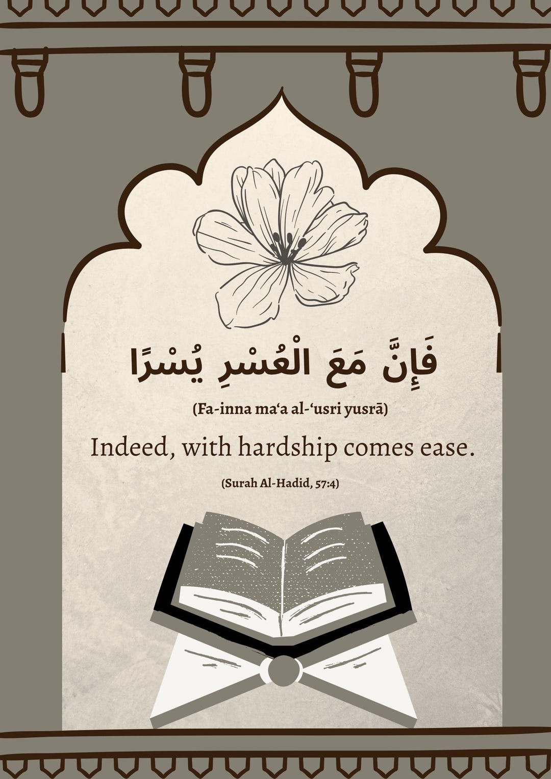 Modern Quran Wall Art | Minimal Islamic Printable Poster | Surah Ayah ...