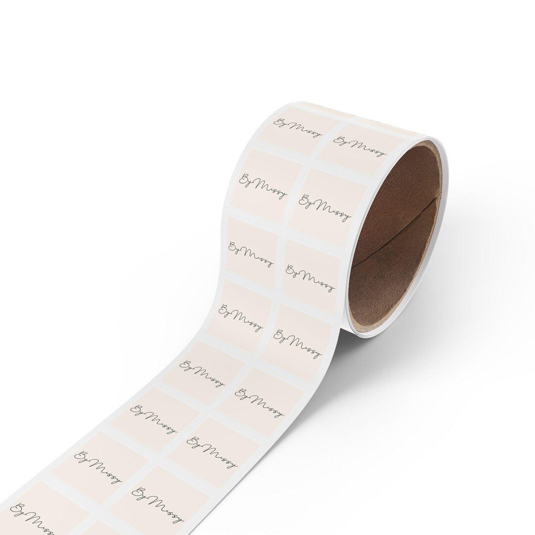 Script Logo Square Sticker Label Rolls | Custom Branding Labels - Etsy