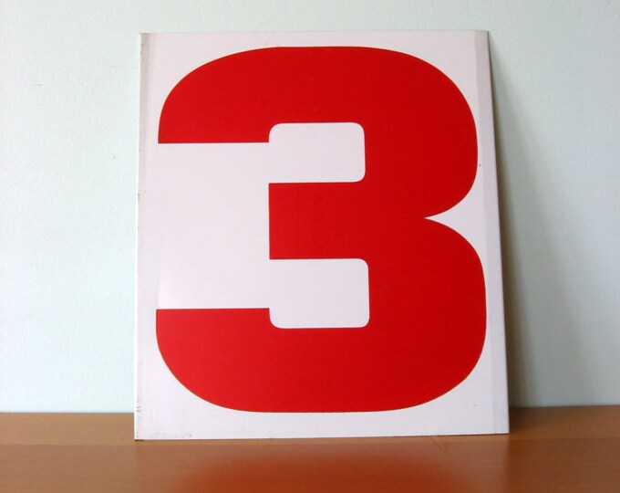 Vintage Gas Station Number Sign 2 / 3 - Etsy