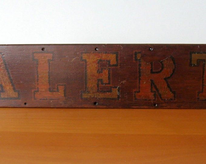 Vintage ALERT Wooden Sign - Etsy
