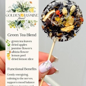 Set of Artisan Herbal Tea Lollipops, Sugar-free Isomalt Tea Pops With ...