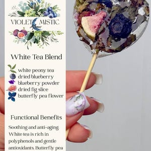 Set of Artisan Herbal Tea Lollipops, Sugar-free Isomalt Tea Pops With ...
