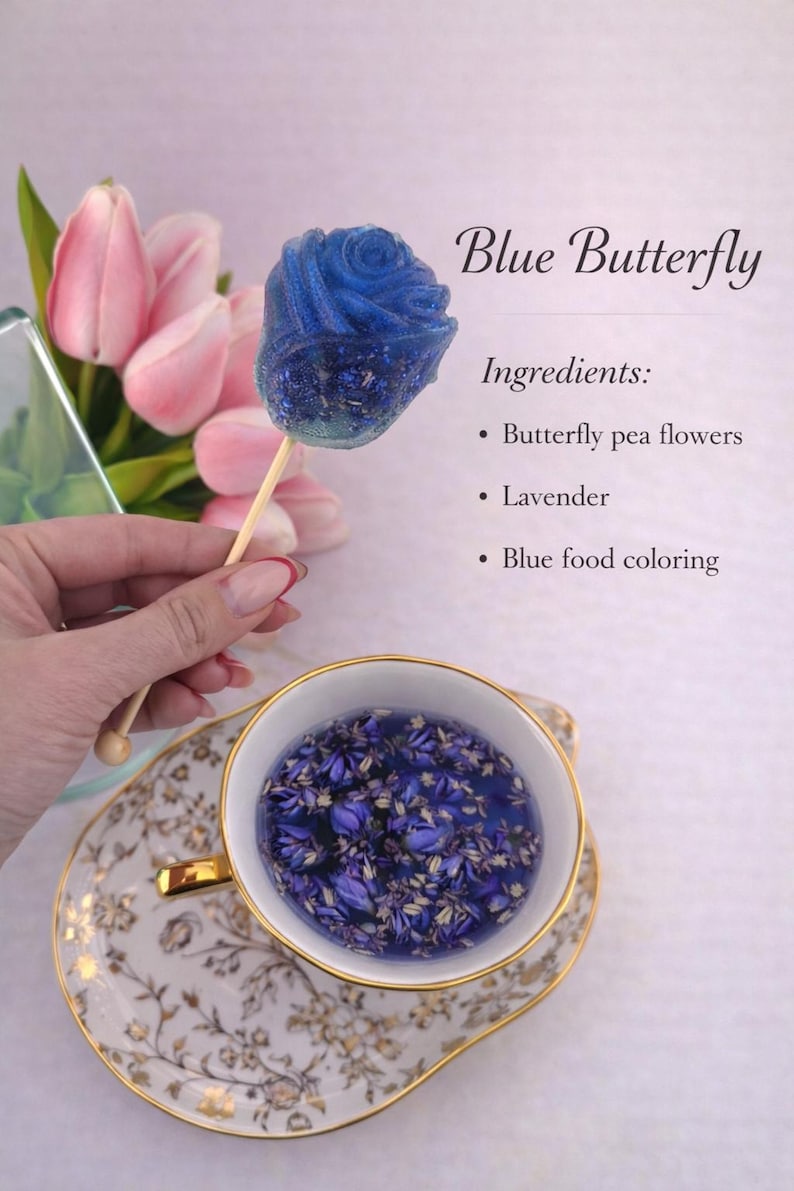 Set of Artisan Tea Lollipops in a Box, Sugar-free Isomalt Pops With ...