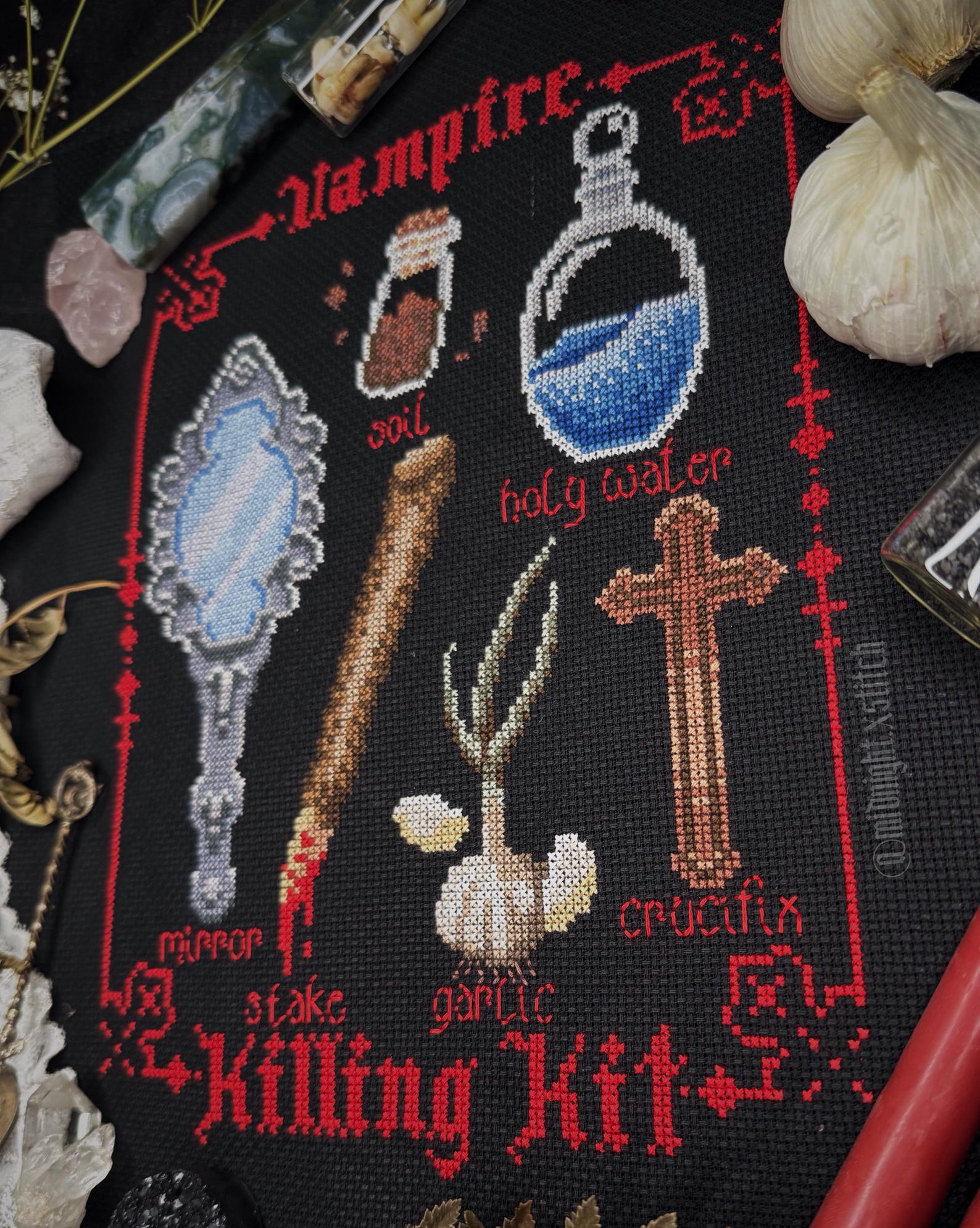 Vampire K!lling Kit Cross Stitch PATTERN | Gothic | Halloween ...