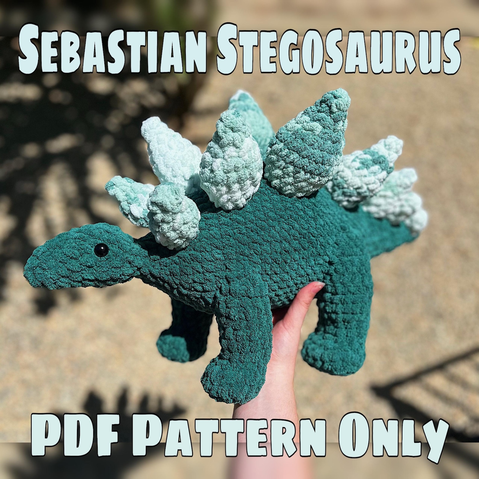 Sebastian the Stegosaurus Crochet Pattern – Amigurumi Dinosaur PDF ...