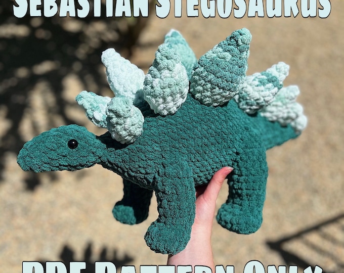 Sebastian the Stegosaurus Crochet Pattern – Amigurumi Dinosaur PDF ...