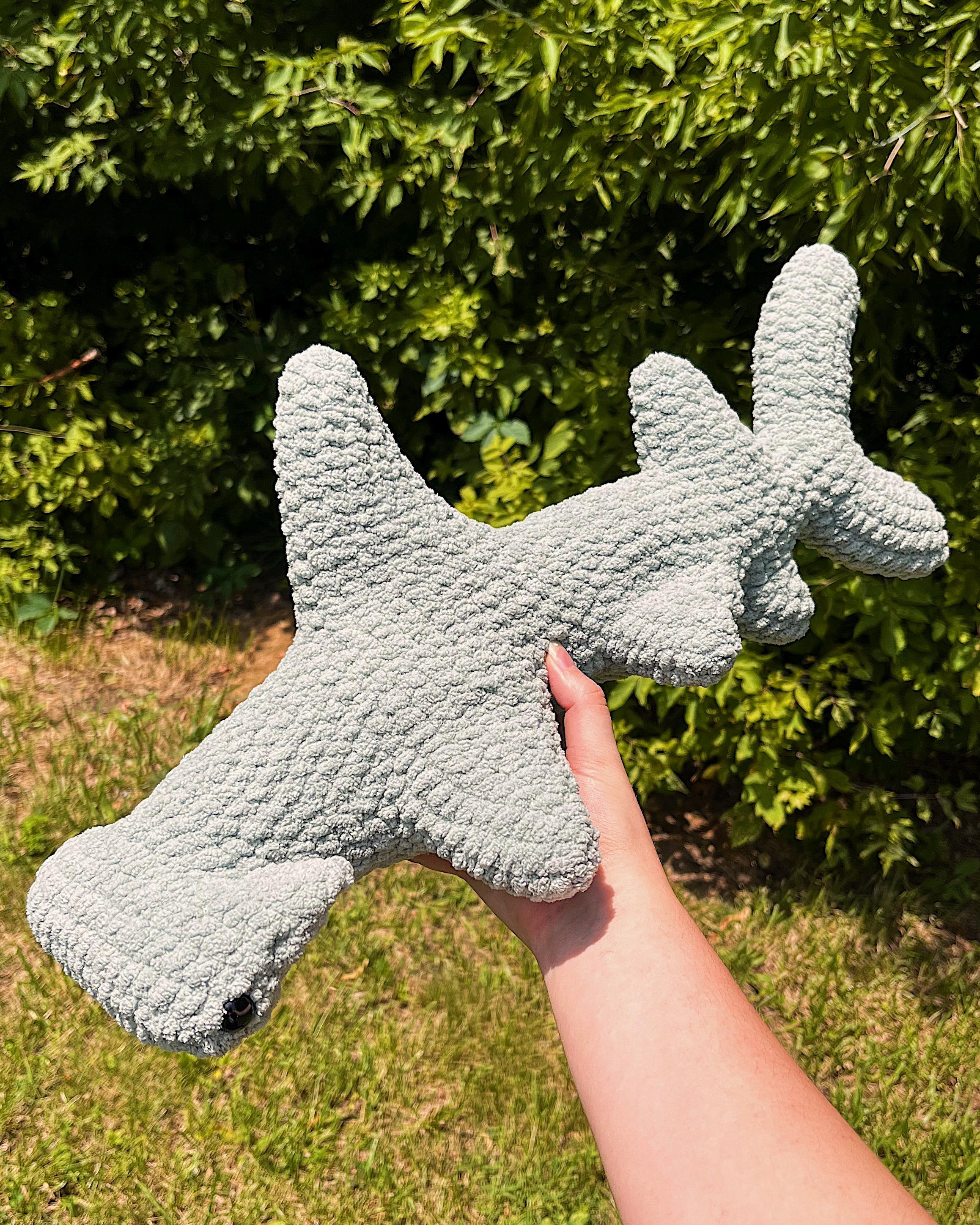 No-sew Hammerhead Shark Crochet Pattern – Jumbo Amigurumi Shark PDF ...