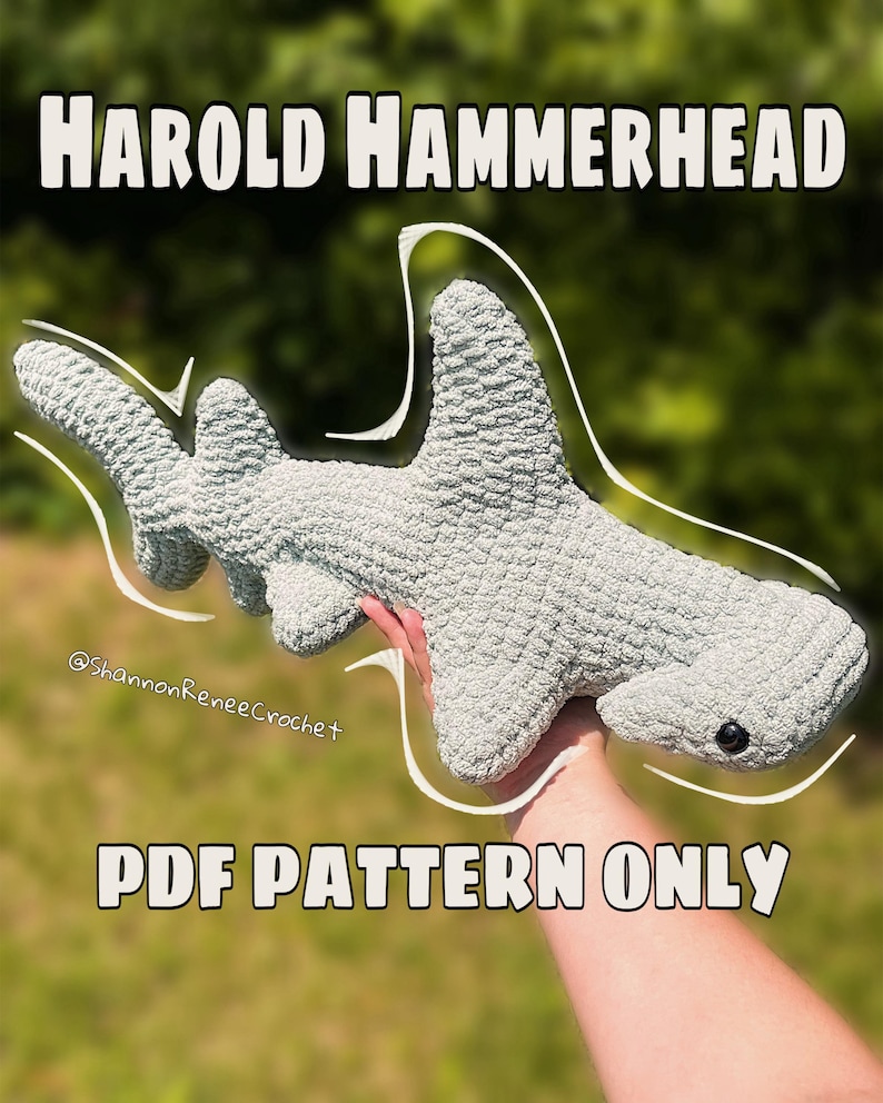 No-sew Hammerhead Shark Crochet Pattern – Jumbo Amigurumi Shark PDF – Easy Digital Download - Etsy