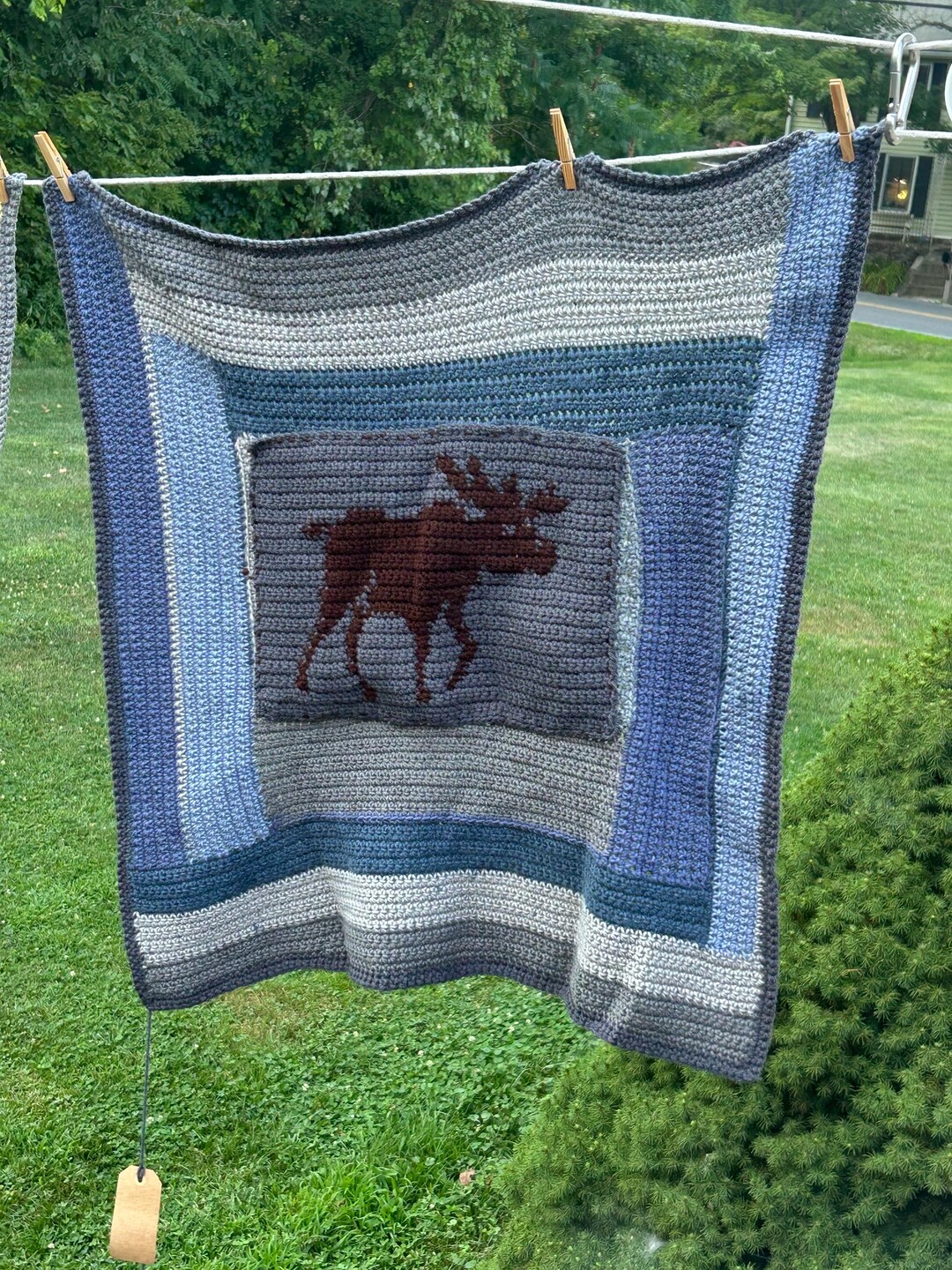 Crochet Moose Afghan. - Etsy