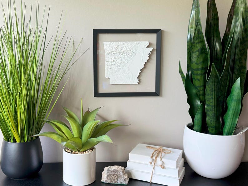 Arkansas Topographic Map - 3D Printed Wall Art - Etsy