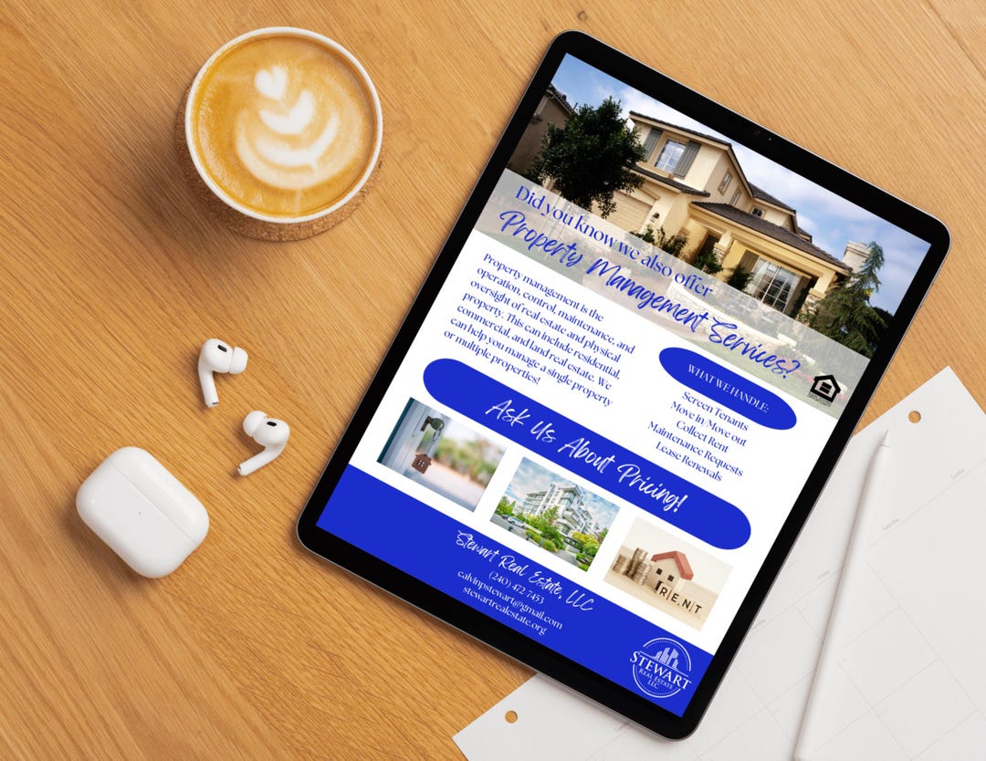 Property Management Flyer Template | Editable Canva Design for ...