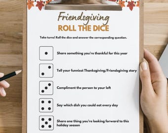 Friendsgiving “quick Think” Game | Thanksgiving Party Game | Printable ...