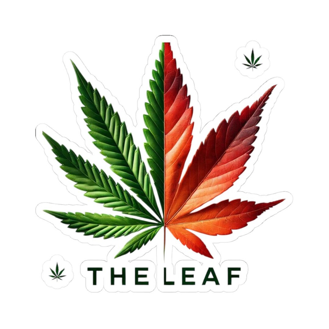 THE LEAF LOGO, Vibrant Cannabis/maple Leaf Hybrid, Leaf Kiss-cut ...