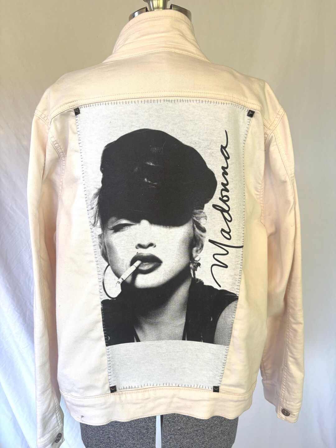 Madonna Light Pink Denim Jean Jacket - Etsy