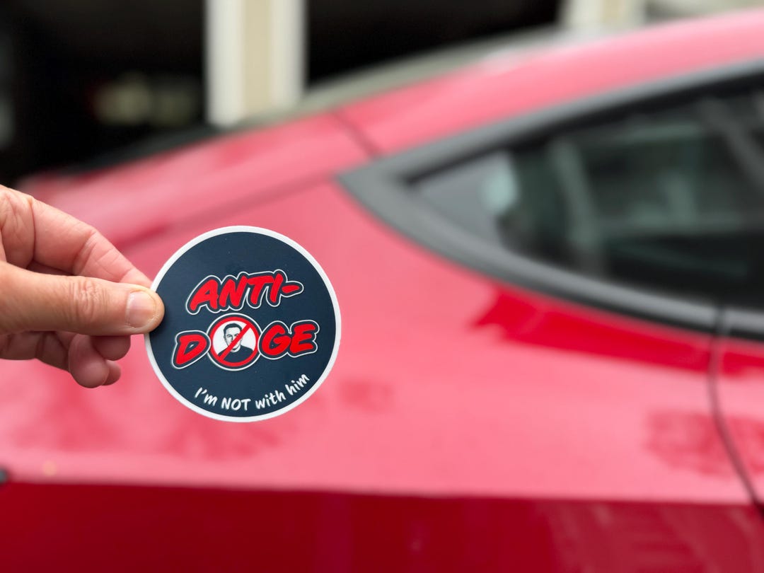 Anti-elon Musk, Anti-doge Decal, 3”x3” Sticker | for Tesla and Non ...