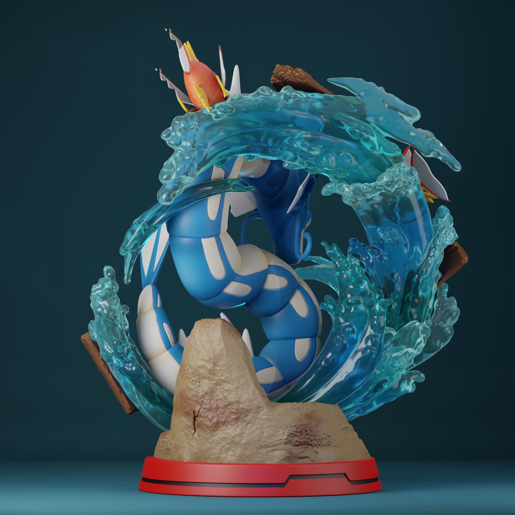 Gyarados STL File | 3D Printable Pokemon Dragon Model | Epic Fan Art ...
