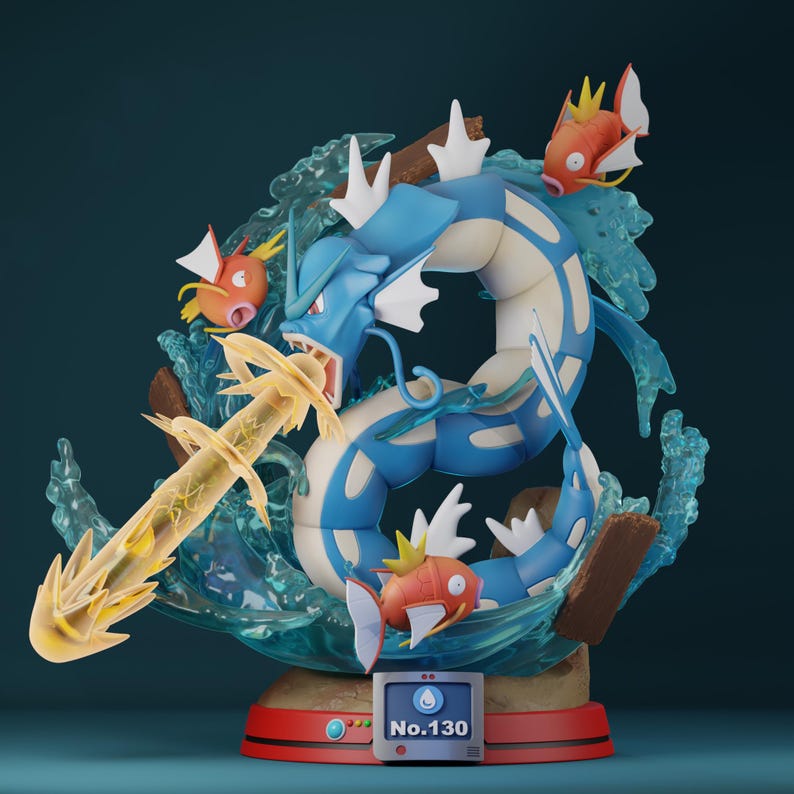 Gyarados STL File | 3D Printable Pokemon Dragon Model | Epic Fan Art ...