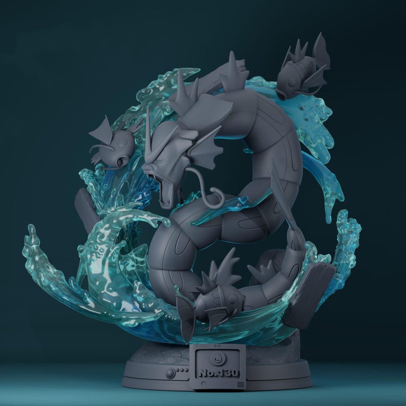 Gyarados STL File | 3D Printable Pokemon Dragon Model | Epic Fan Art ...