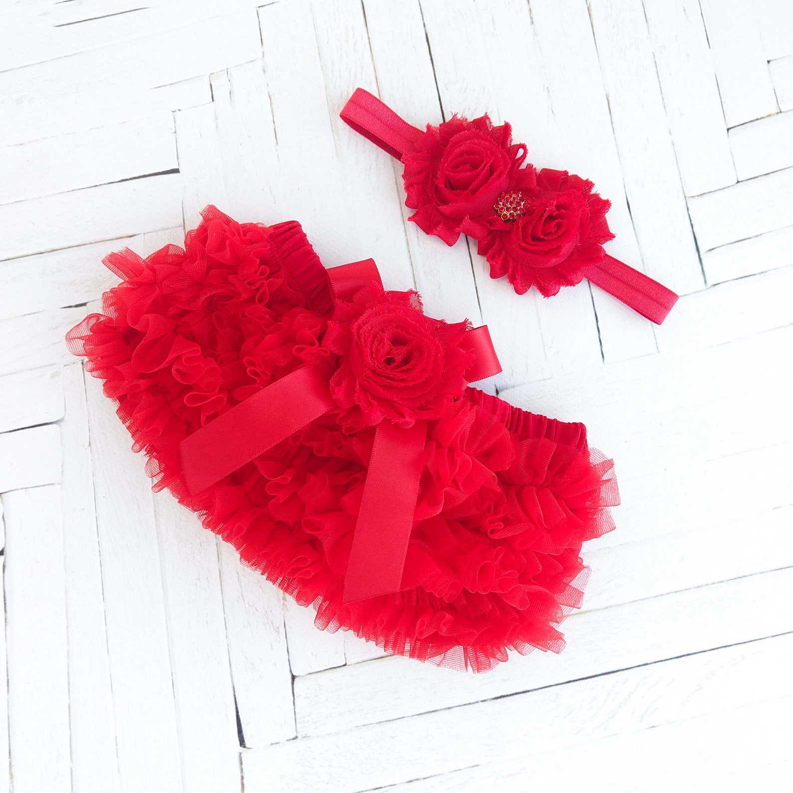 Red Baby Bloomer Christmas Bloomer Set Red Ruffle Bloomer | Etsy