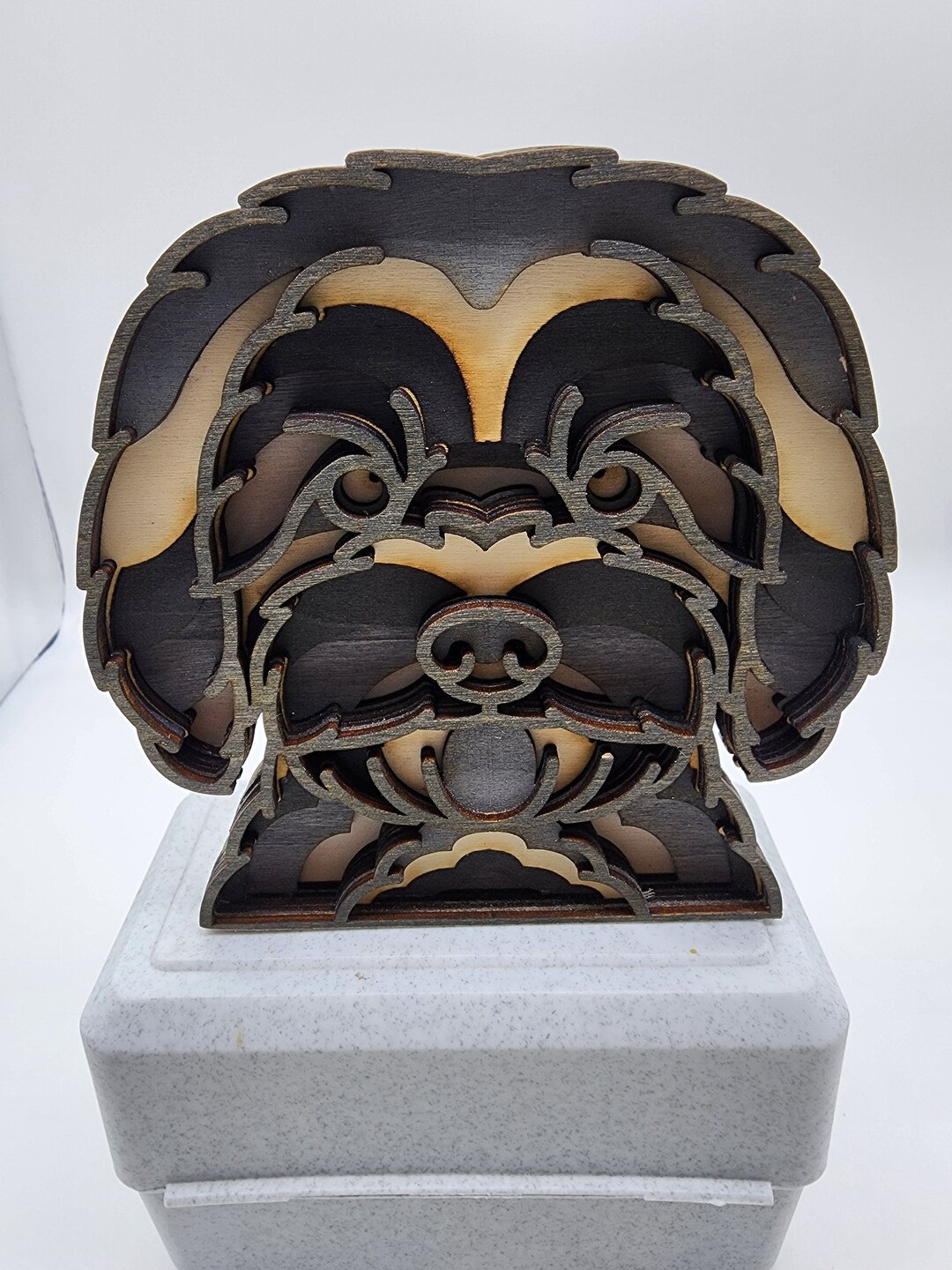 3-D Layered Dog Art Wood Decor Custom Dog Breed Shelf Art Figures and ...