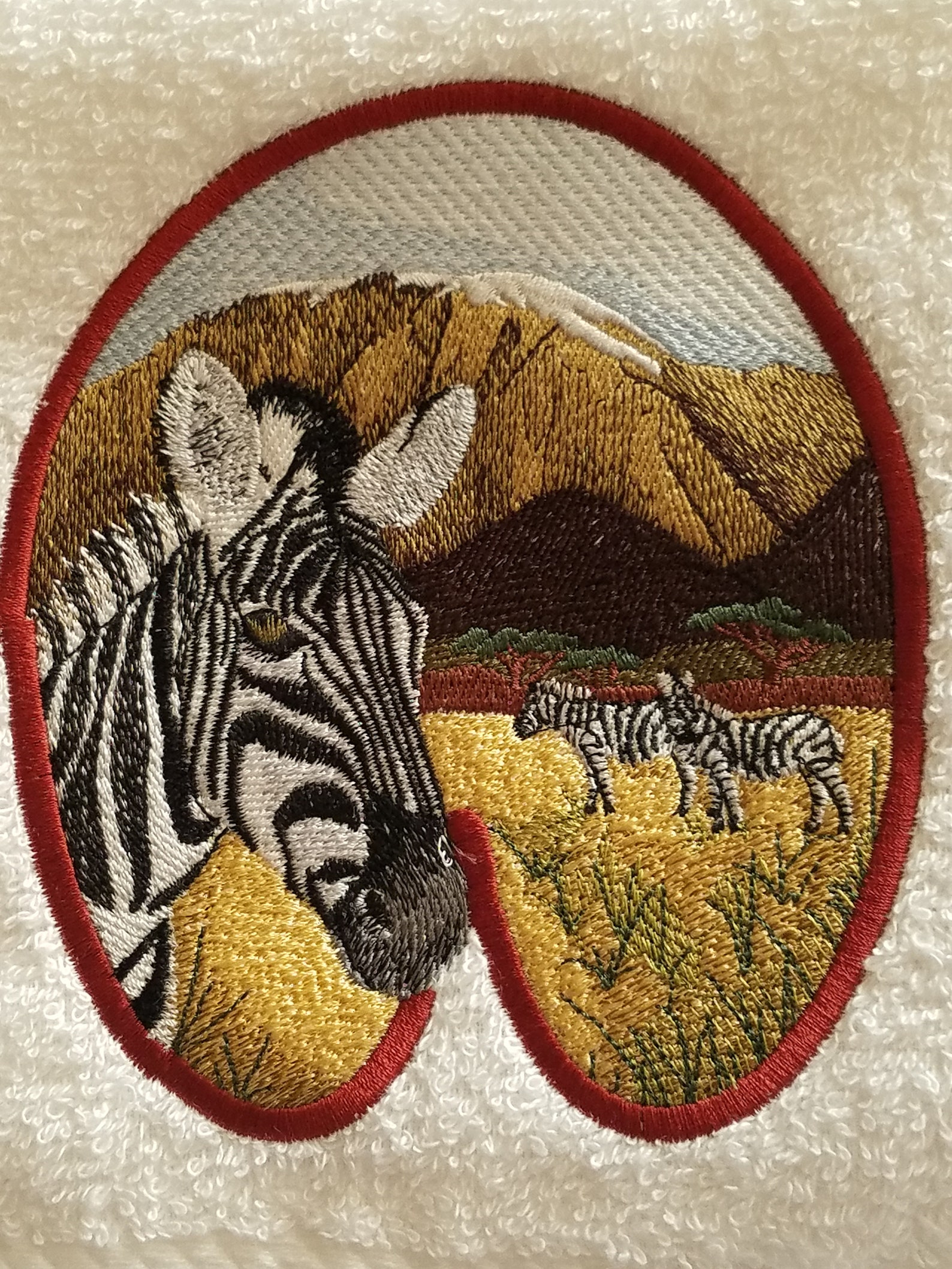 Zebra Embroidered Bath Towel Set Bath Towel Hand Towel | Etsy