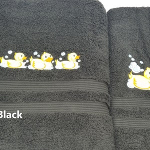 Rubber Ducky Embroidered Towels - Pick Your Size of Set & Towel Color ...