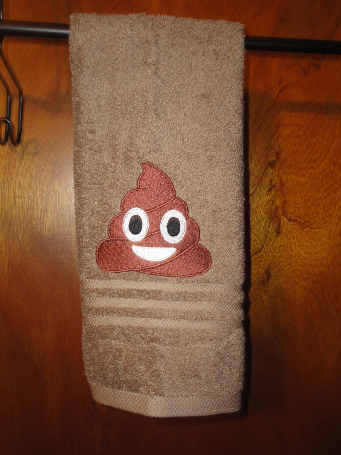 Poop Emoji Soft Serve Emoji Embroidered Hand Towel Shown - Etsy