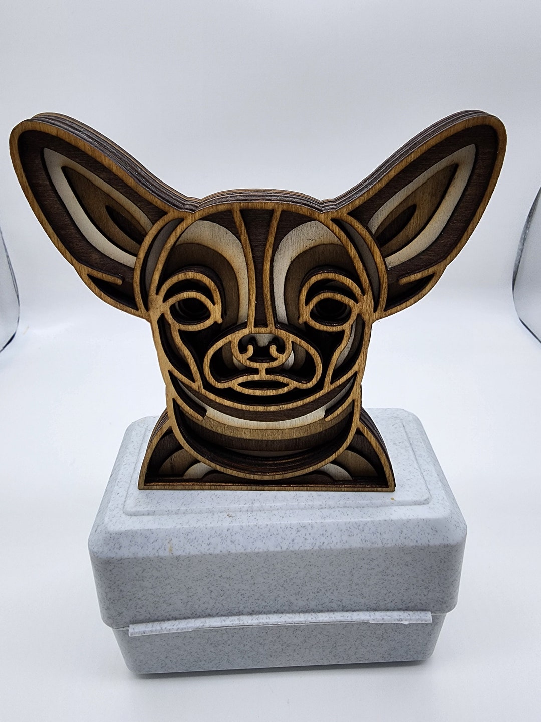 3-D Layered Dog Art Wood Decor Custom Dog Breed Shelf Art Figures and ...