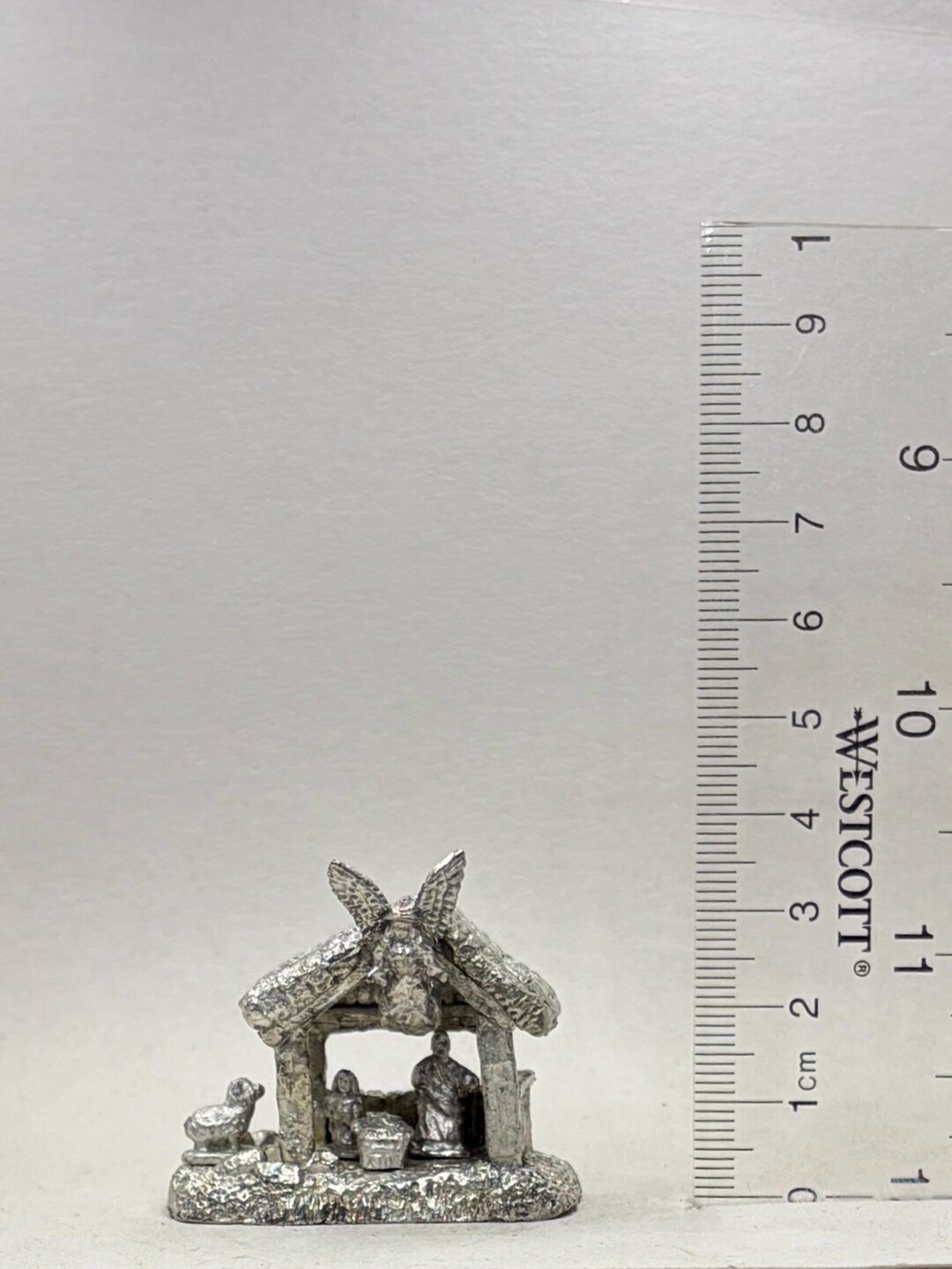 Tiny Pewter Nativity Small Set With 4 Separate Figures Handmade in USA ...