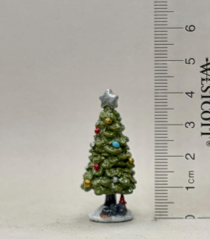 Small Pewter Christmas Tree With Mice Underneath - Etsy