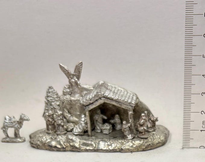 Mini Nativity Scene – Handcut From Hardwood – Small Wooden Manger Set ...