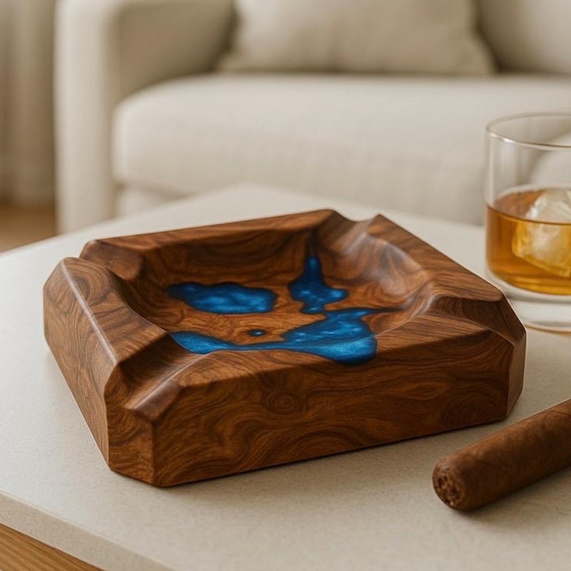 Walnut and Epoxy Ash Tray - Etsy