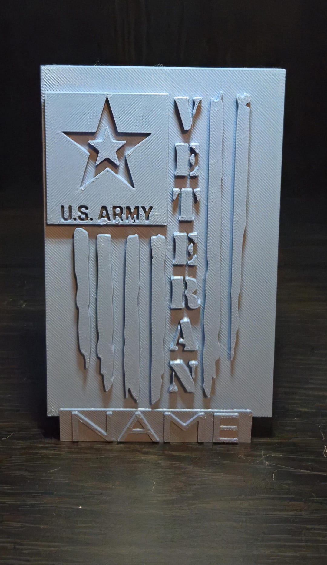 Army Veteran Sign With Custom Name Base - Etsy