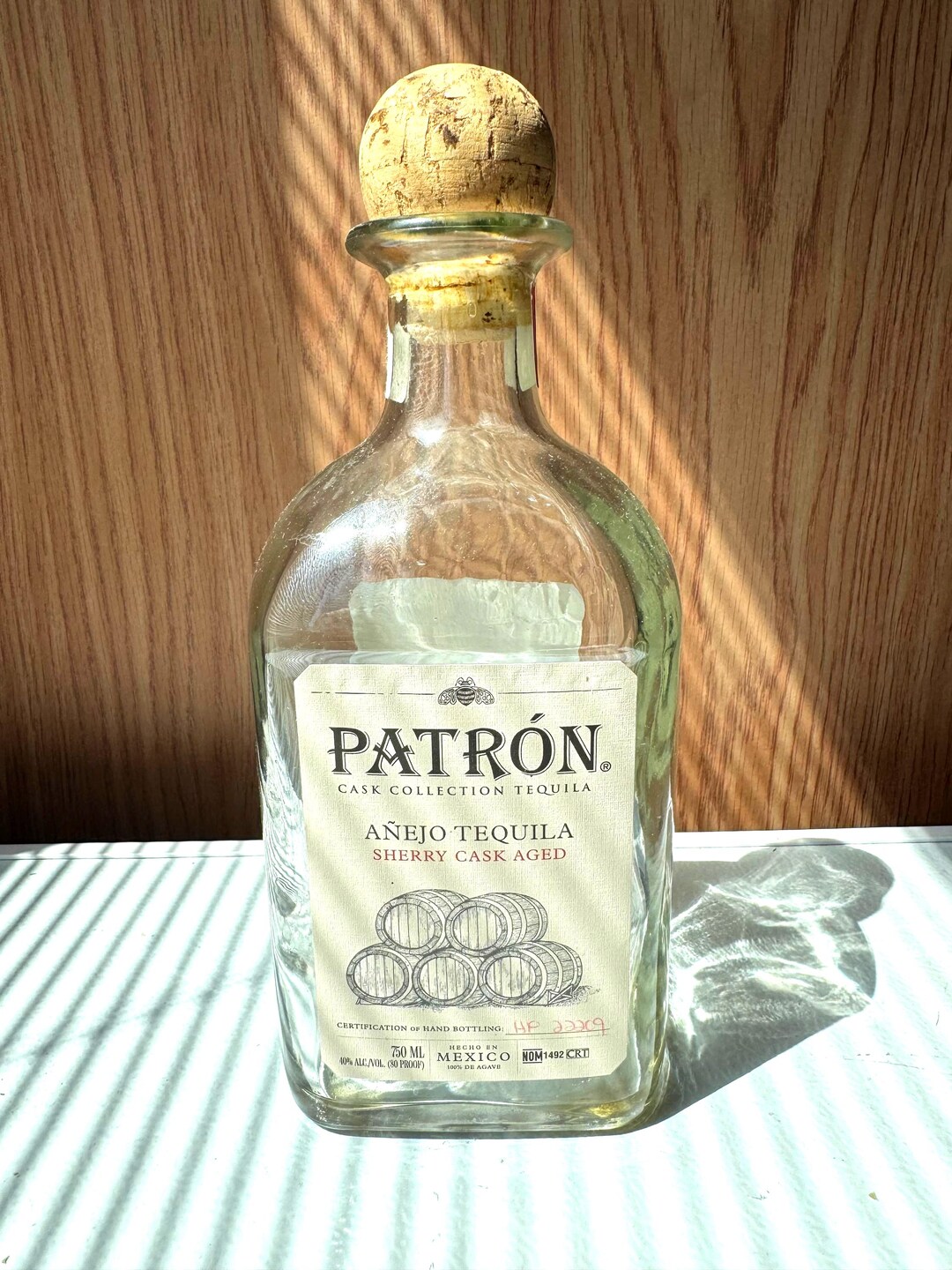 Patron Cask Collection Sherry Cask Aged Anejo Tequila Bottle, Empty 750 ...