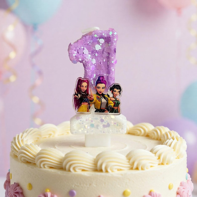 Kpop Demon Hunters Cake Topper Number Candle 0–9 | Anime Birthday Cake ...