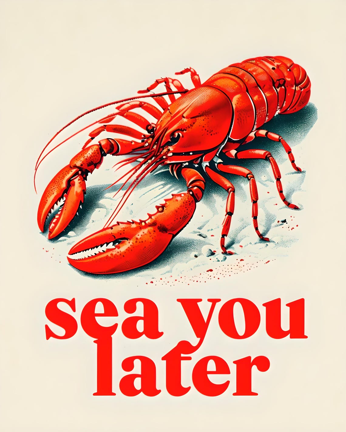 Digital Wall Art Print, Sea You Later Lobster, Trendy PDF Download - Etsy