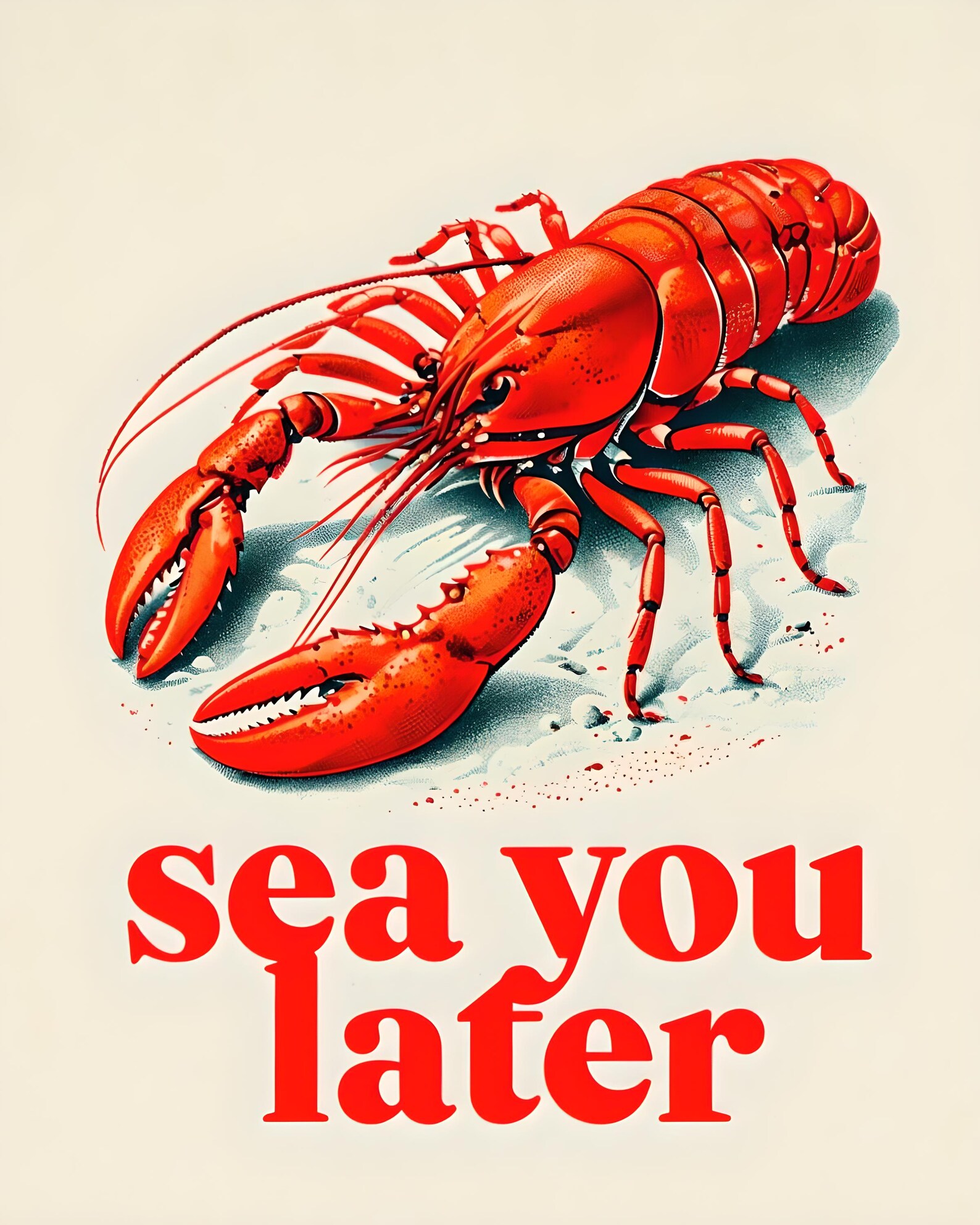 Digital Wall Art Print, Sea You Later Lobster, Trendy PDF Download - Etsy