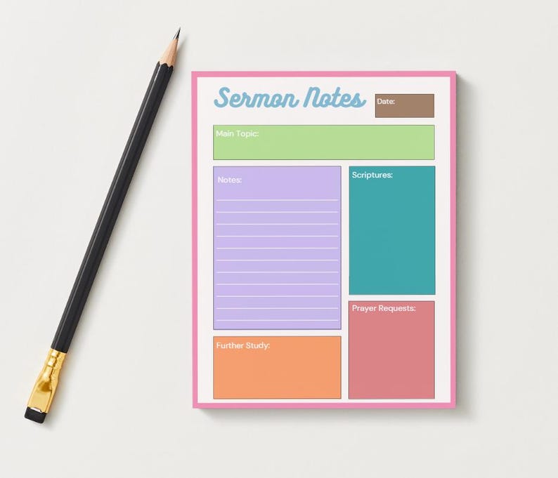 Digital Sermon Notes Page "og", Goodnotes Sermon Notes Page Template ...