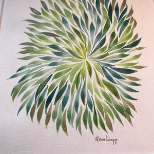 Zen Doodle Watercolor Original - Etsy