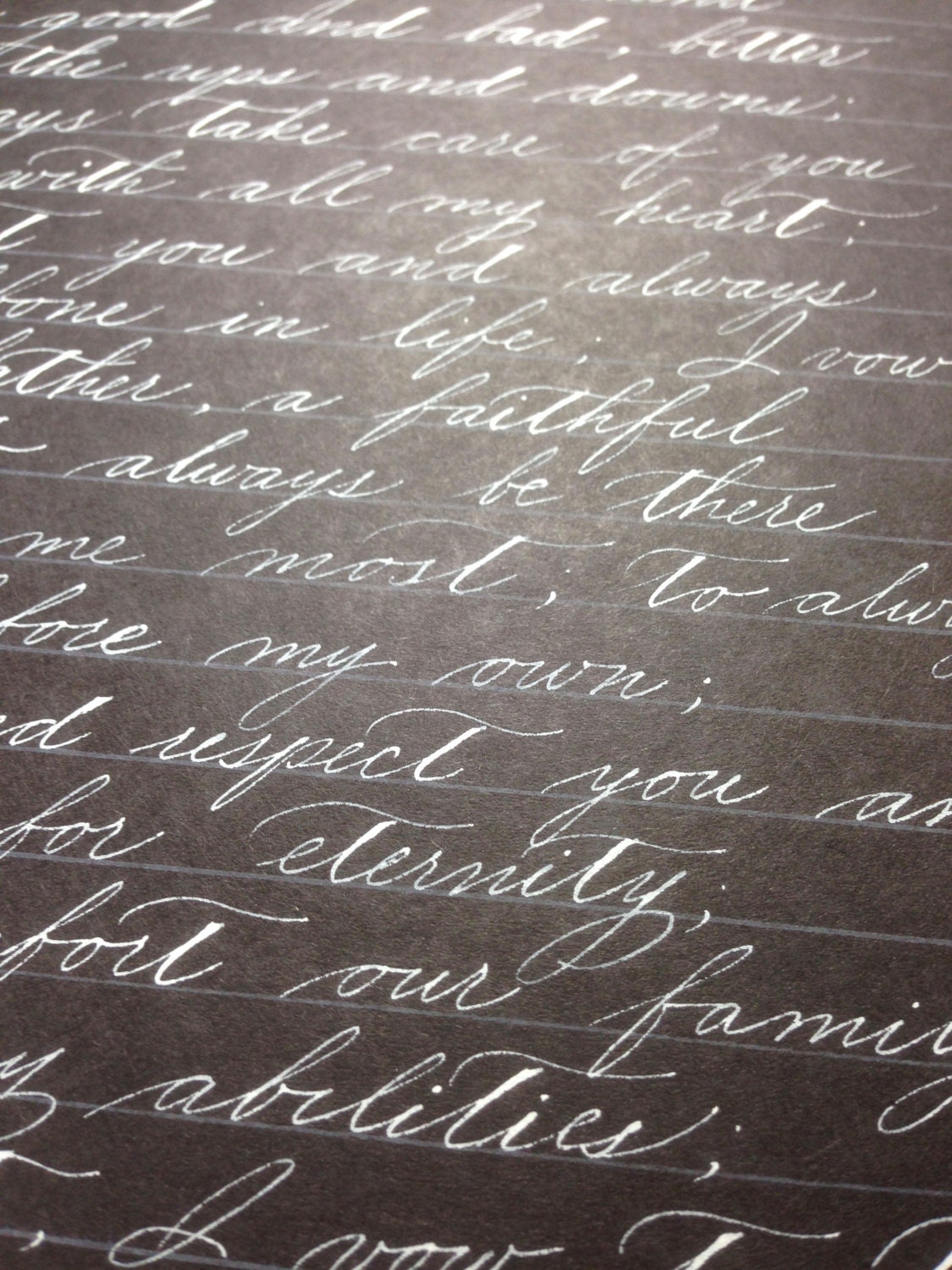 Vows, Love Letters, Personal Letter, Calligraphy, Keepsake, Scribe ...