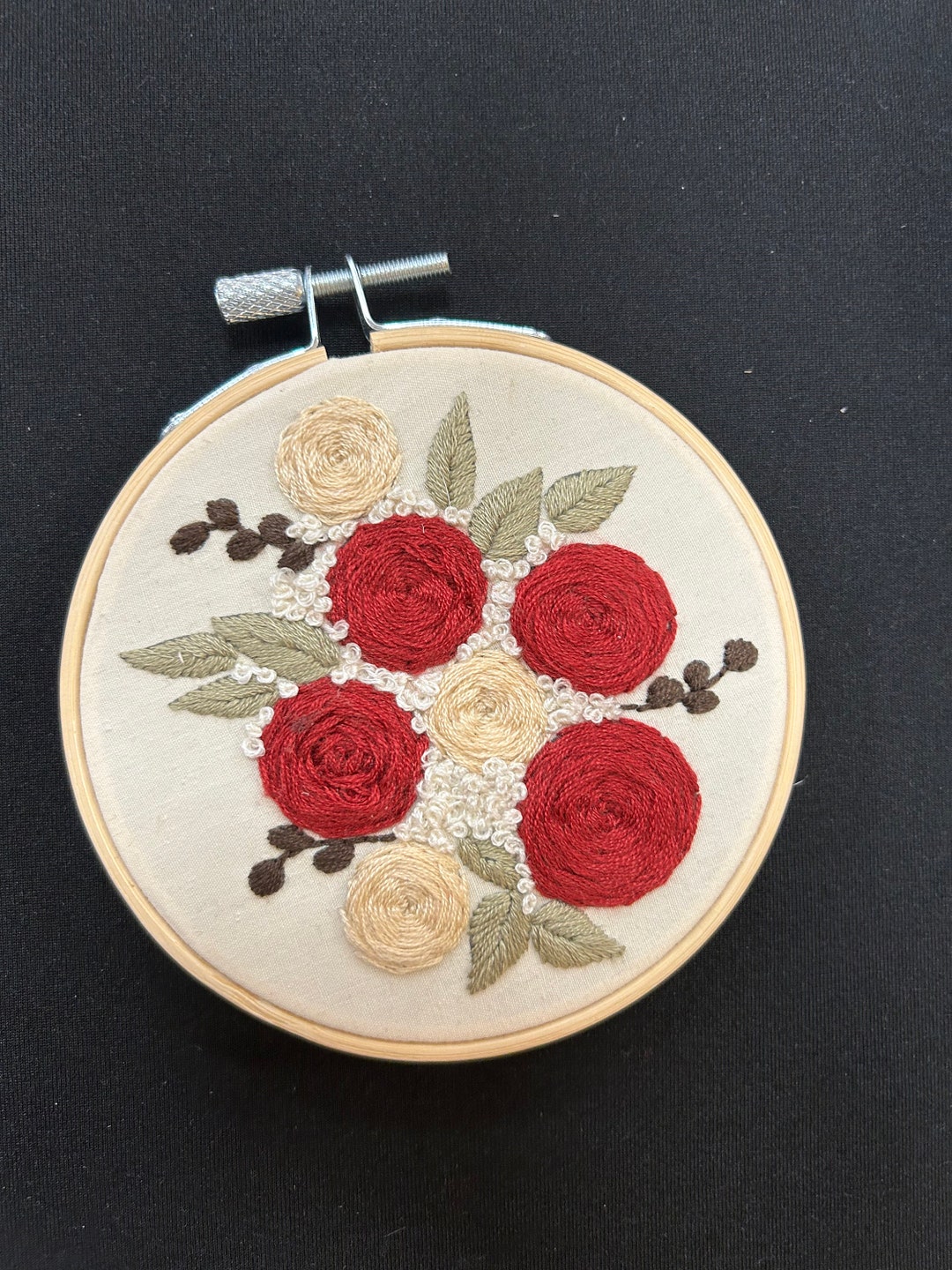 Botanical Hand Embroidery Wall Art , 100%handmade Hoop Art | Finished ...