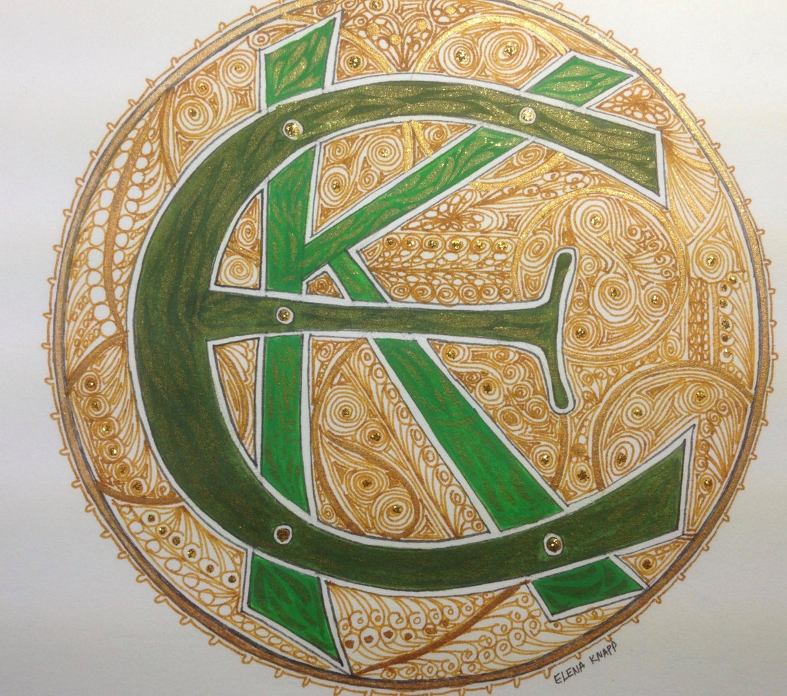 Monogram Celtic Inspired - Etsy