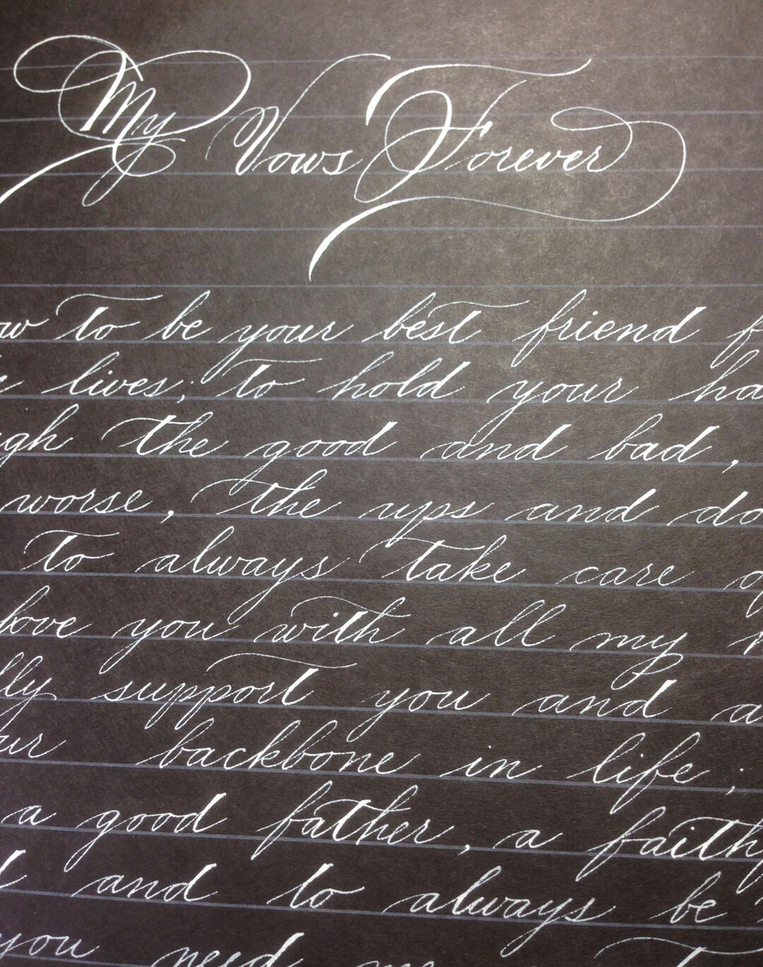 Vows, Love Letters, Personal Letter, Calligraphy, Keepsake, Scribe ...