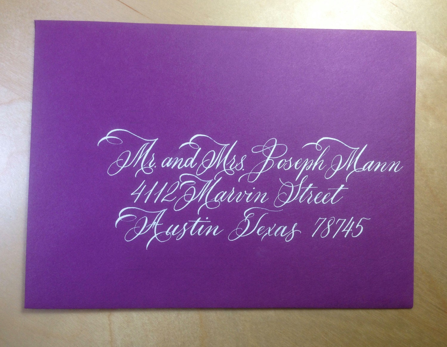 Custom Calligraphy Wedding Envelopes - Handlettered Envelopes - Wedding ...
